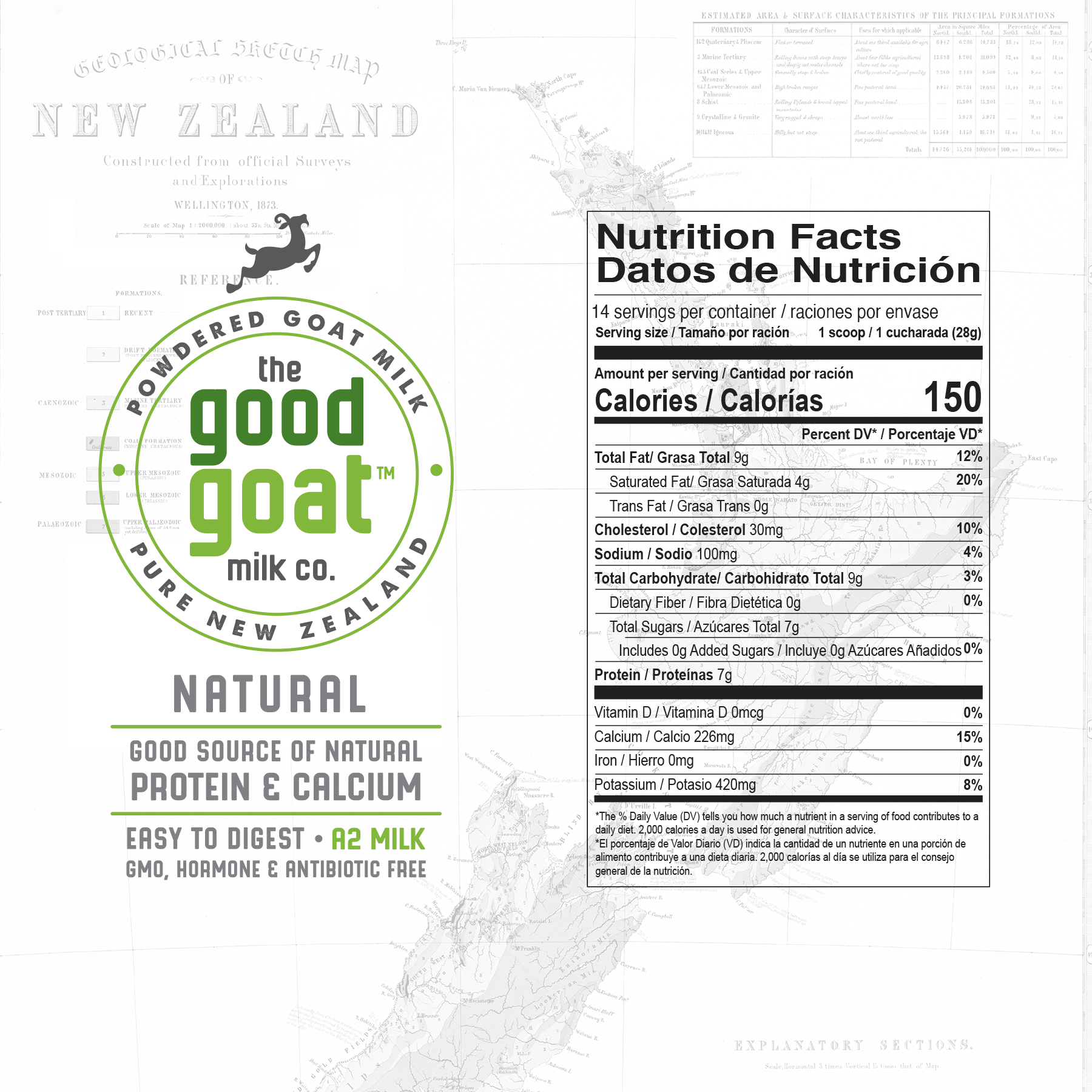Natural, Full Cream Goat Milk Powder– Good Goat Milk Company